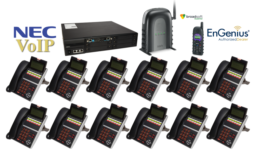NEC UNIVERGE SV9100E 12 PHONE PACKAGE WITH ENGENIUS DURAFON SIP SYSTEM ...