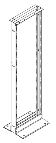 EQUIPMENT RELAY RACK 7 FT. (19" x 84"), 45RU, 2-POST OPEN FRAME FLOOR ...