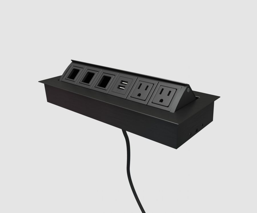 POWER DATA GROMMET WITH (2) POWER OUTLETS, (2) DATA OUTLETS, (1) VGA ...