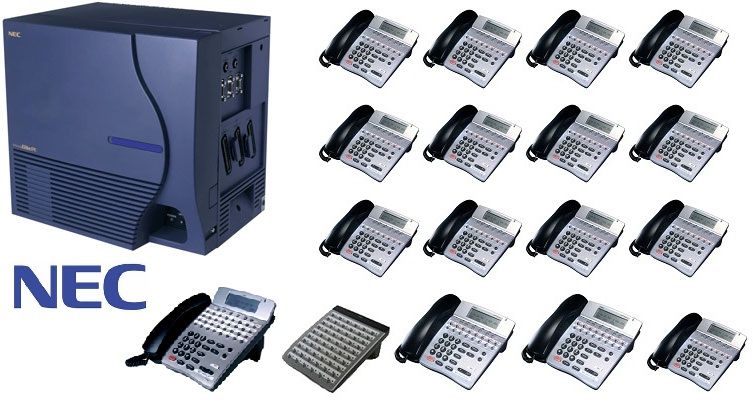 NEC ELITE IPK TELEPHONE SYSTEM (8X16) WITH 4-PORT VOICEMAIL (USED)