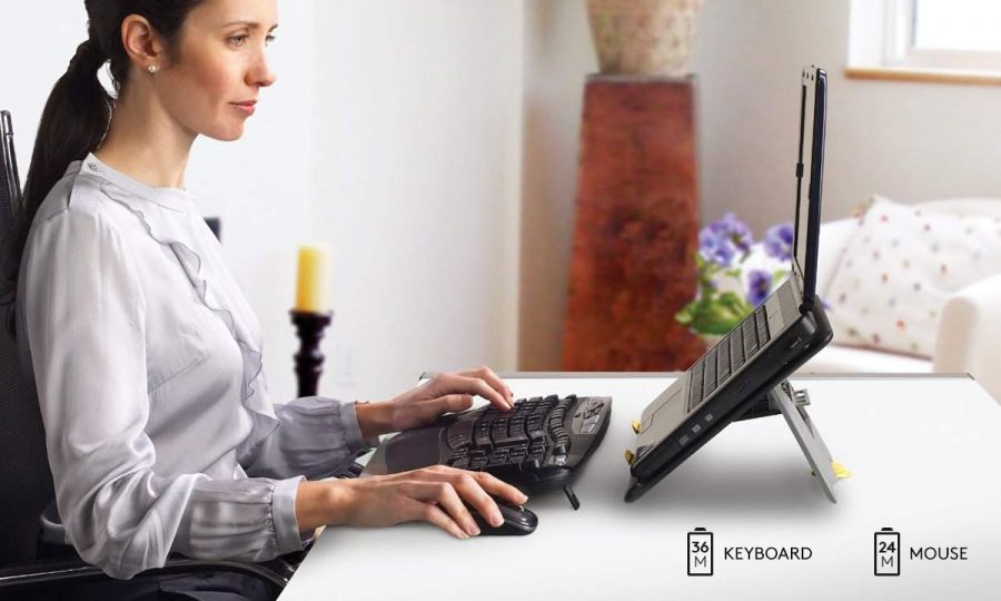 LOGITECH MK550 WIRELESS WAVE KEYBOARD AND MOUSE COMBO, 2.4 GHz (NEW) LOGITECH MK550 WIRELESS WAVE KEYBOARD AND MOUSE COMBO, 2.4 GHz (NEW)