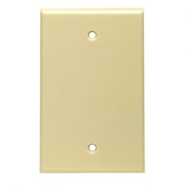 LEVITON THERMOSET SINGLE-GANG BLANK FACEPLATE (IVORY)