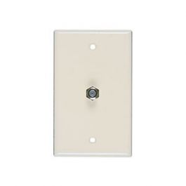 ALLEN TEL COAXIAL FACEPLATE WITH FEMALE CONNECTOR (WHITE)